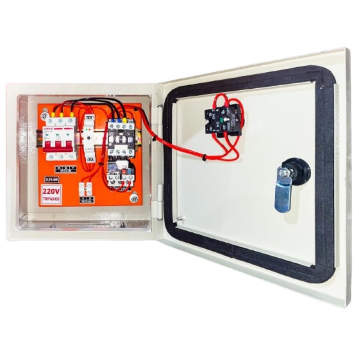 Painel P/ bomba submersa 0,75CV Trifasico 220V - PROTEÇÃOBS