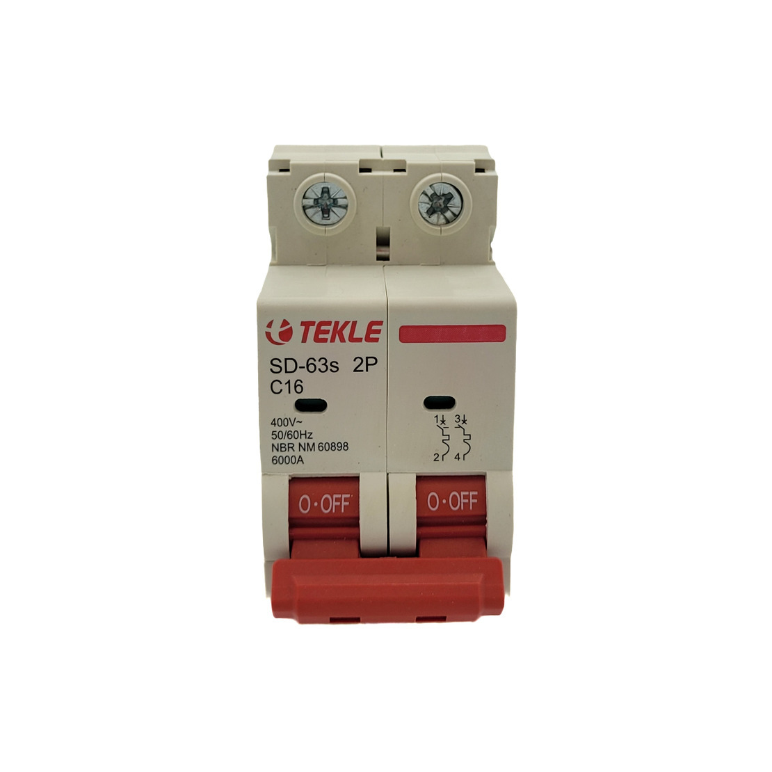 Disjuntor Termomagnetico Bipolar SD-63s 16A 2P Curva C - 6kA TEKLE ...