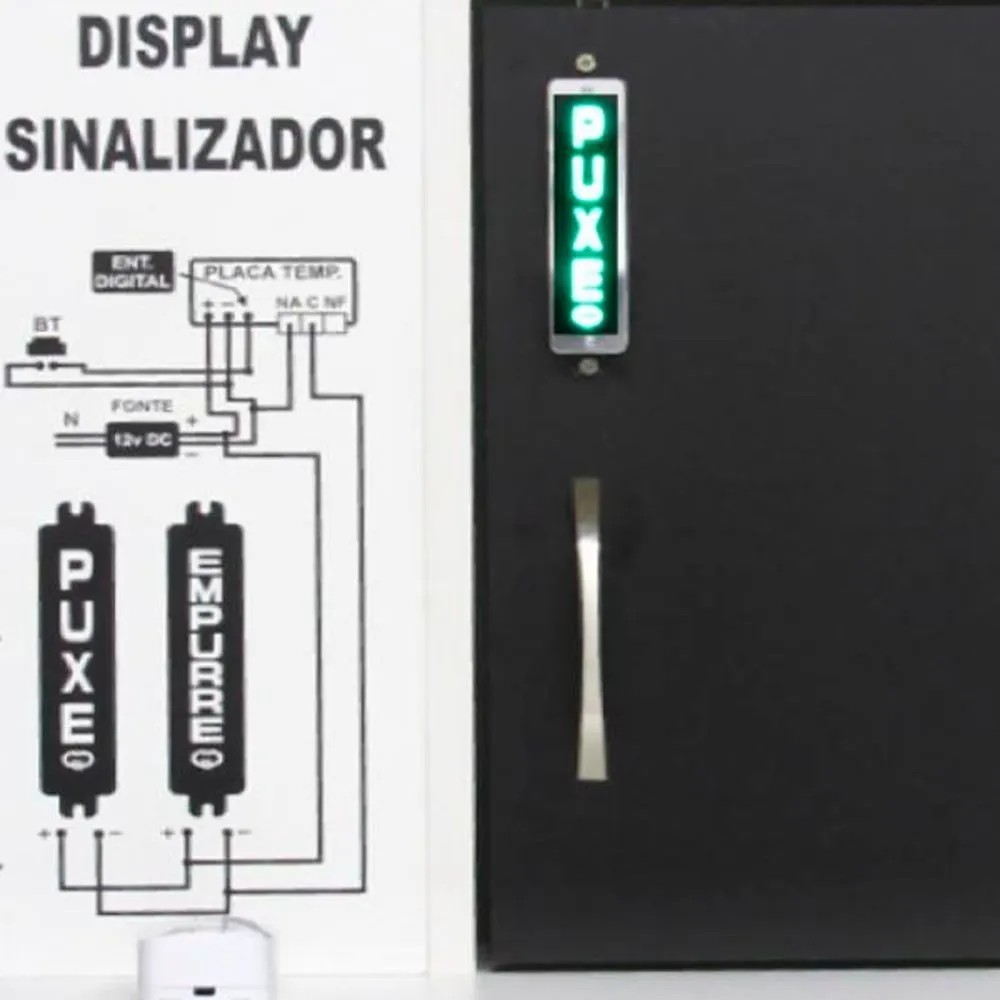 PUXE EMPURRE ESPELHADO 12v -24v – DISPLAY SINALIZADOR LED GP CONTROL - Linear Minas