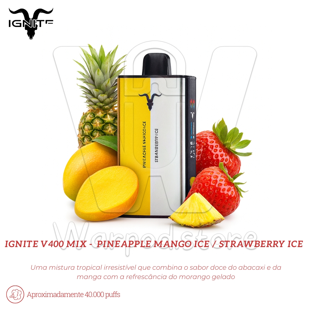 Pod Desc Ignite V400 Mix 40.000 - Pineapple Mango Ice / Strawberry Ice ...