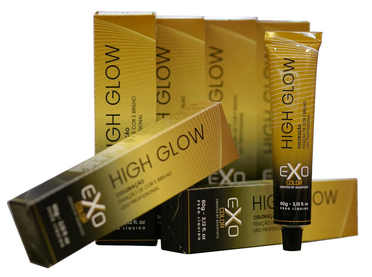 Coloração Exo Color High Glow 60g 7.3 - ReA Comércio de Cosméticos