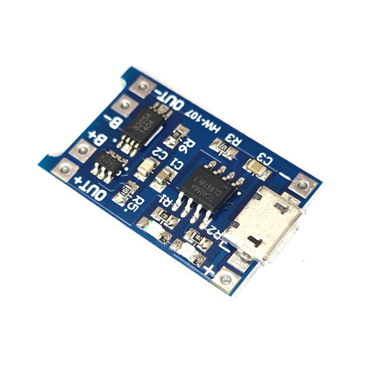 Módulo Carregador de Bateria Litio Micro USB HW107 - Makkers