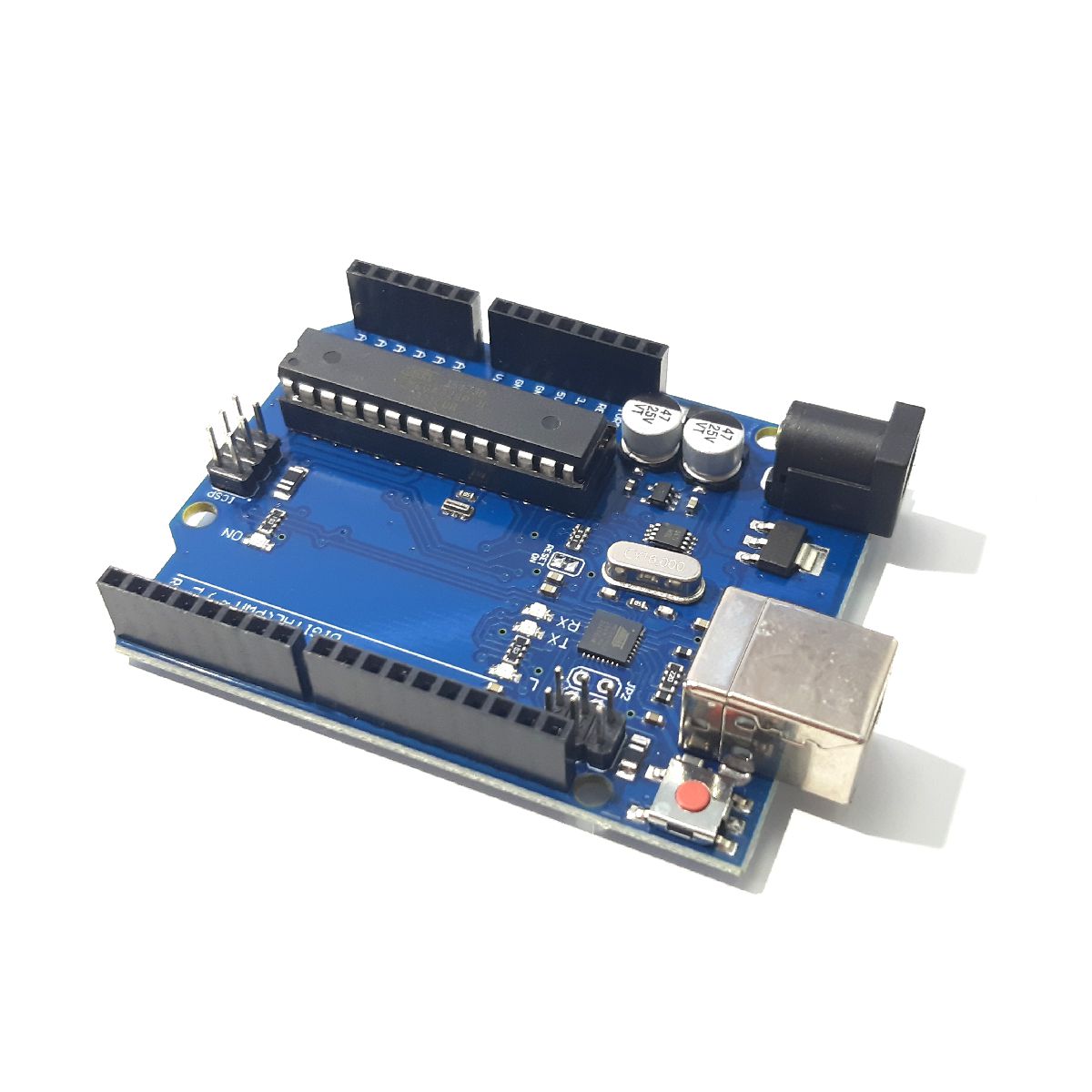 Arduino UNO R3 16U2 DIP + Cabo USB com CHIPS ORIGINAIS - Makkers