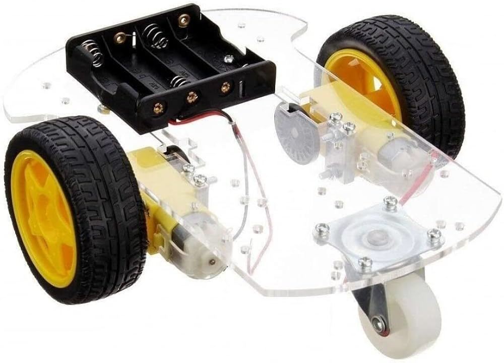 Kit Chassi Duas Rodas Smart Carro Robô Para Projeto Arduino - Makkers