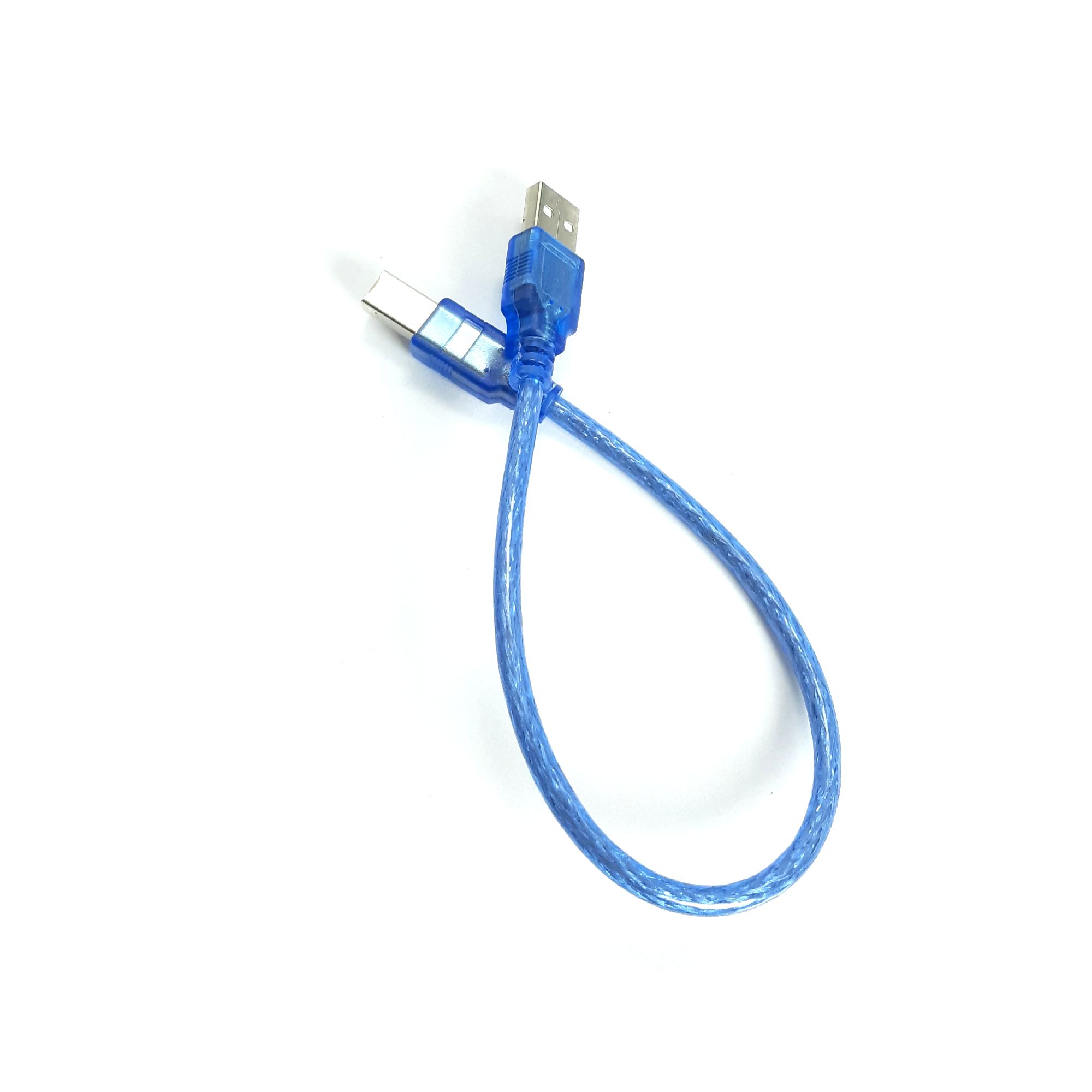 Cabo Usb 2.0 A/b Para Arduino 30cm Cor Azul - Makkers