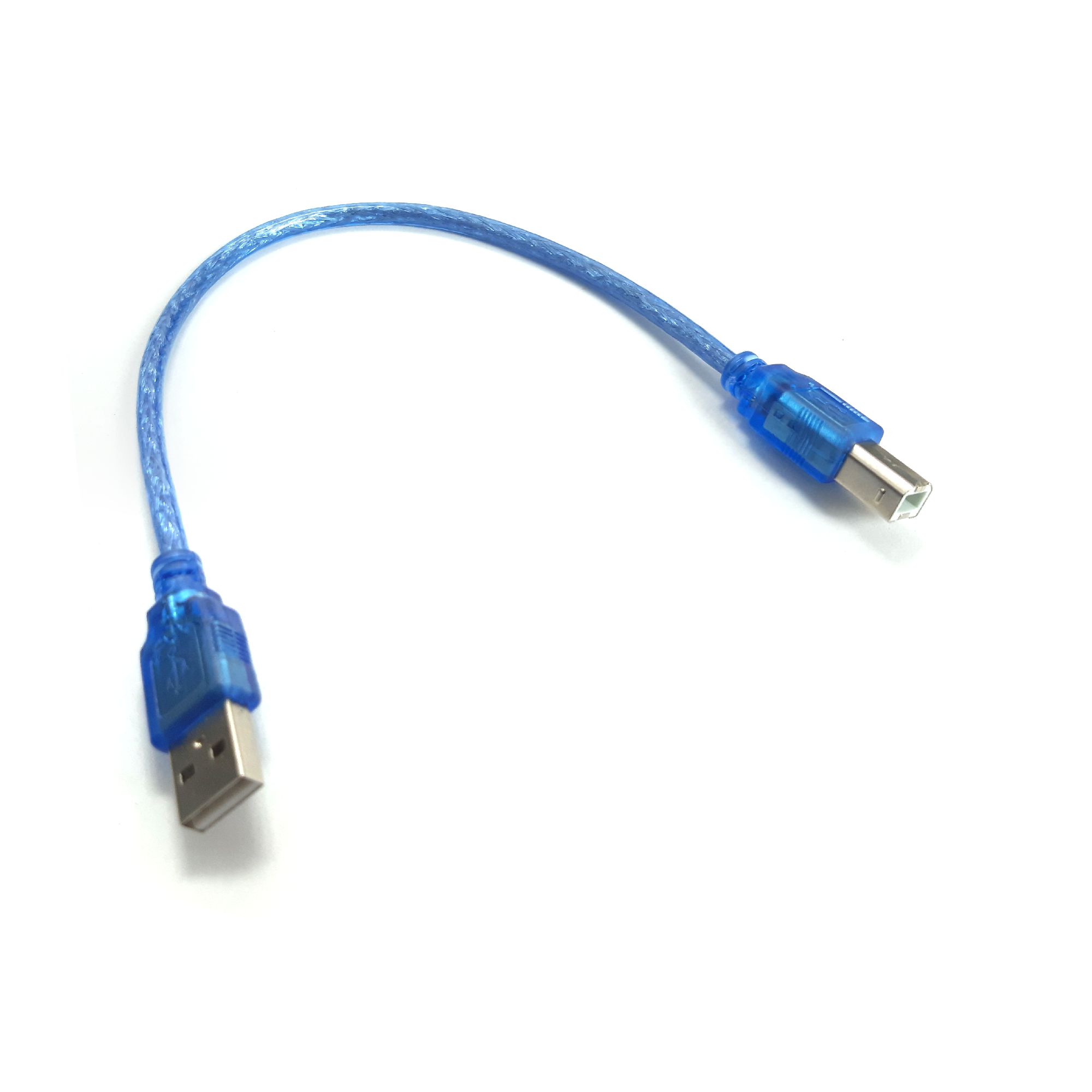 Cabo Usb 2.0 A/b Para Arduino 30cm Cor Azul - Makkers