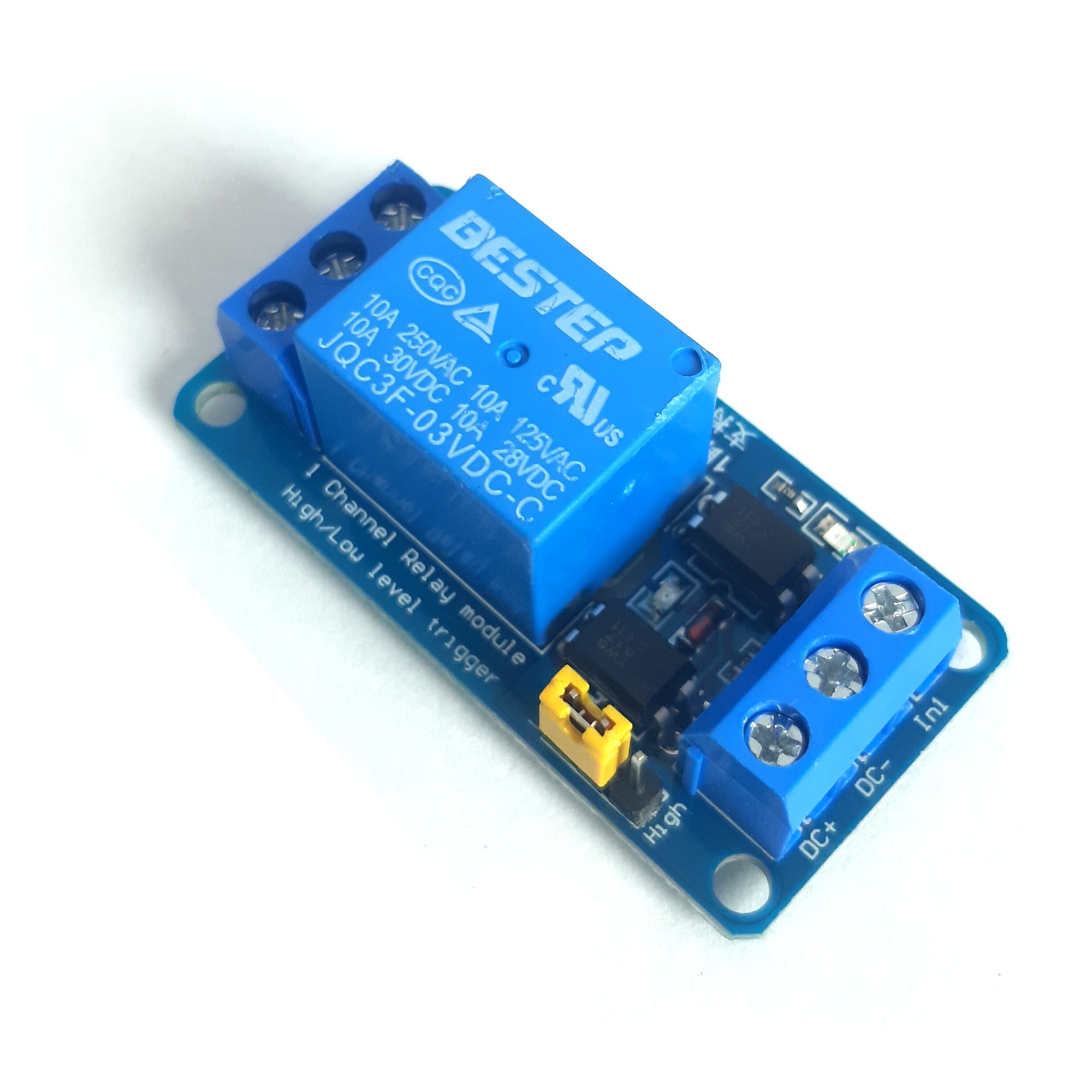 Módulo Relé 1 Canal 3V 10A com Borne KRE para ESP32 - Makkers