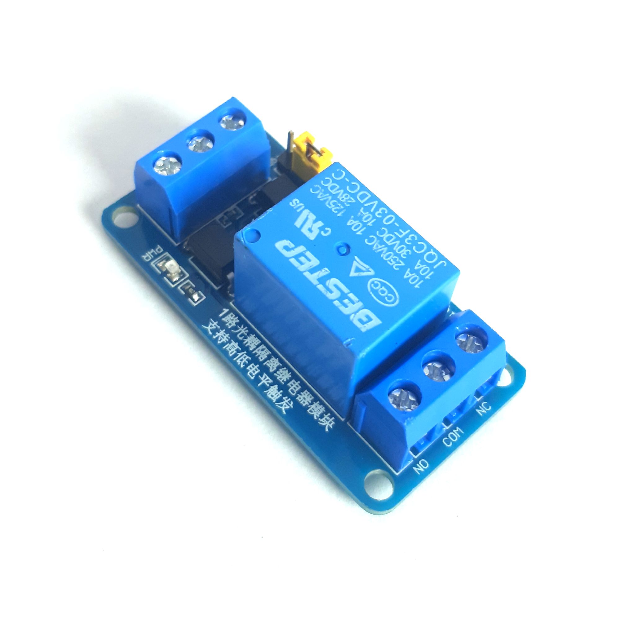 Módulo Relé 1 Canal 3V 10A com Borne KRE para ESP32 - Makkers