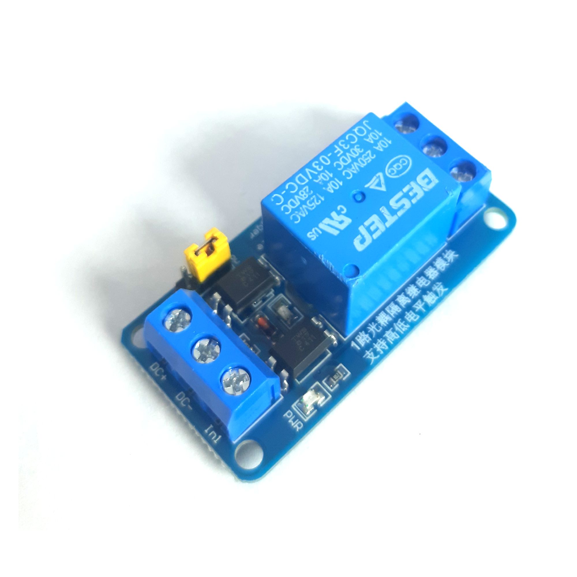 Módulo Relé 1 Canal 3V 10A com Borne KRE para ESP32 - Makkers