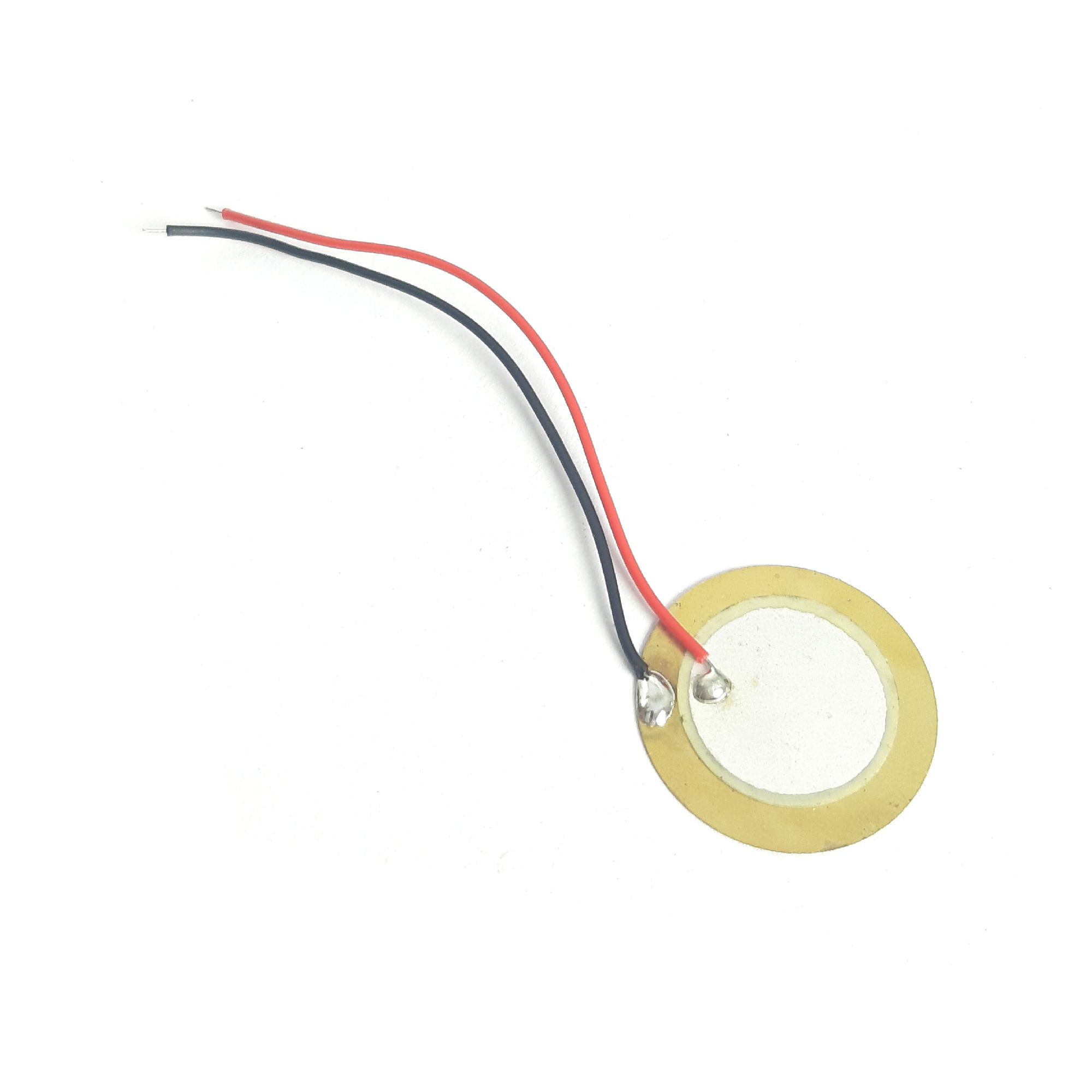 Pastilha Transdutor Piezo eletrico 20mm - Fios Soldados - Makkers