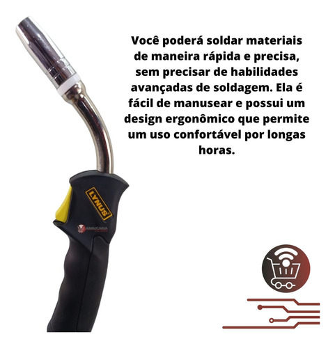 Tocha para Solda Mig 36AK Conector Euro 5 Metros Lynus - Araucária ...