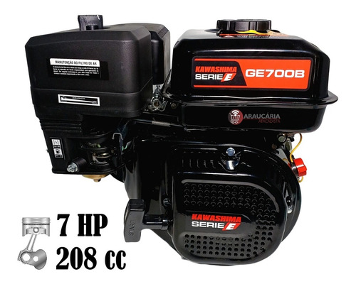 Motor Estacionário A Gasolina 7hp Kawashima Com Embreagem - Araucária Atacadista
