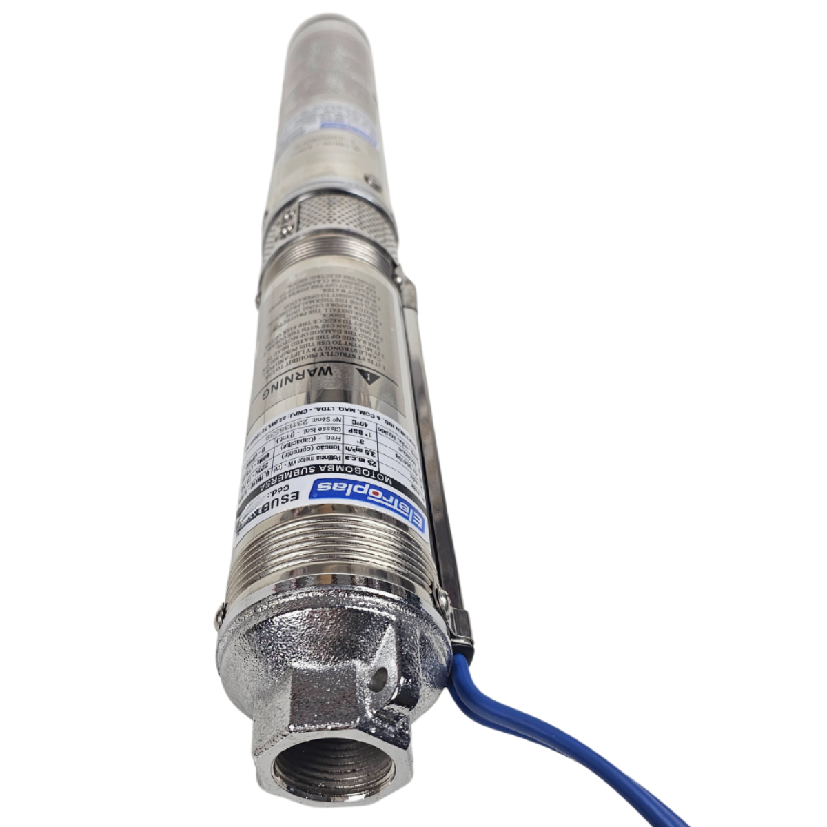 Bomba Submersa Caneta Palito 1/2hp Eletroplas 65mca ESUB3/10 - 220v ...