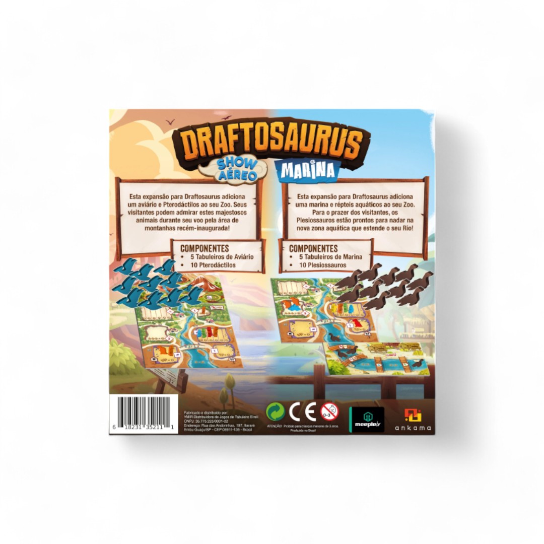Draftosaurus 2 em 1 - Toca das Miniaturas - Jogos de Tabuleiro e Muito Mais