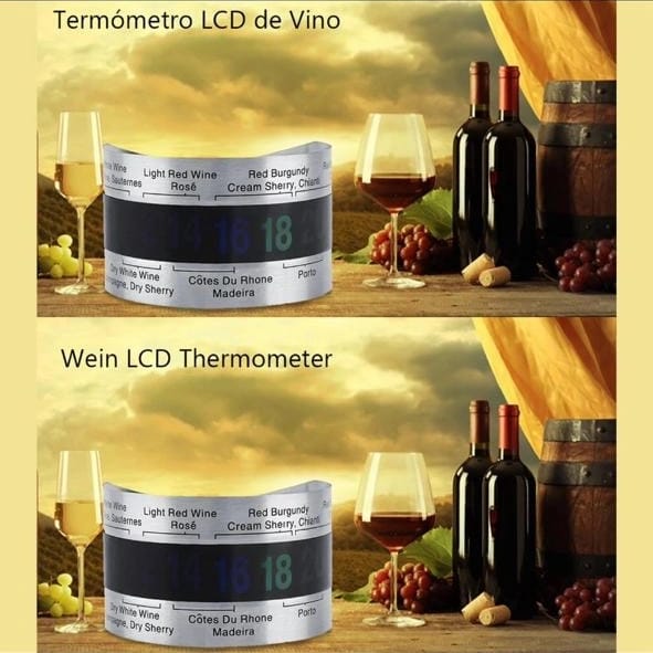 TERMÔMETRO PARA VINHO - Tio do Bigode Wines and Beer