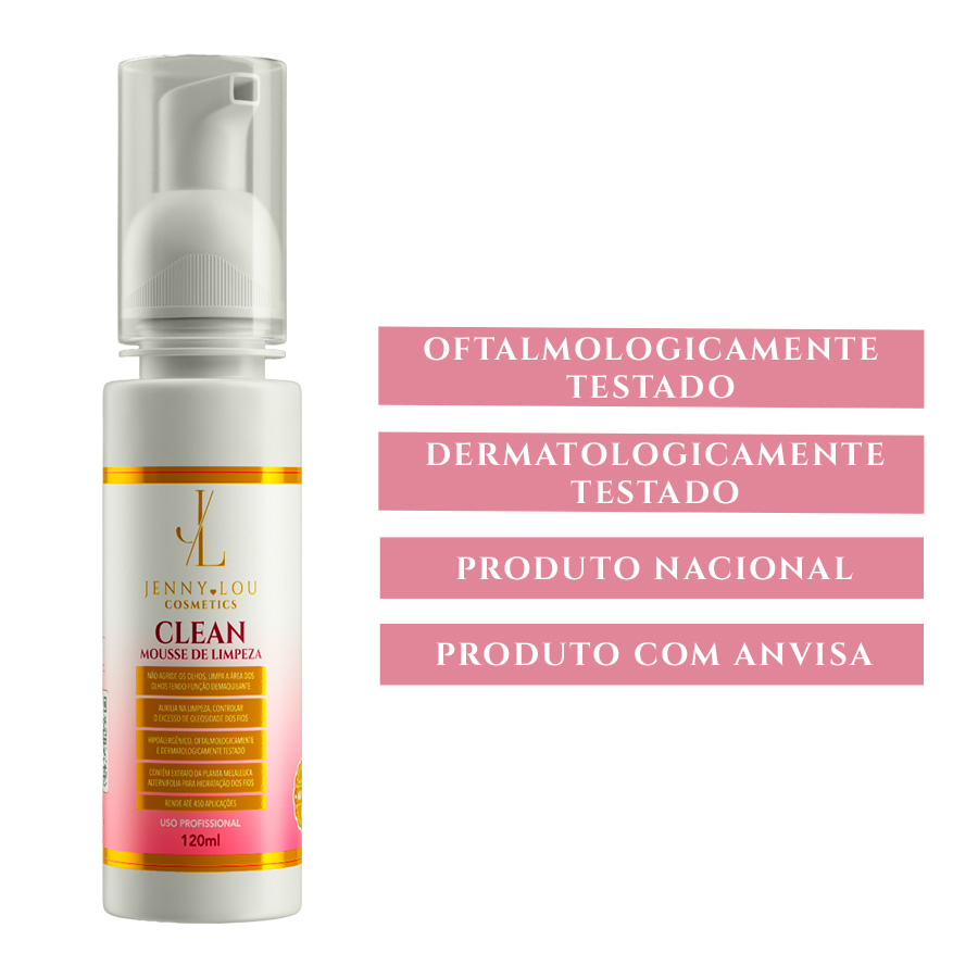Clean Mousse De Limpeza Jenny Lou Cosmetics - Jenny Lou Cosmetics