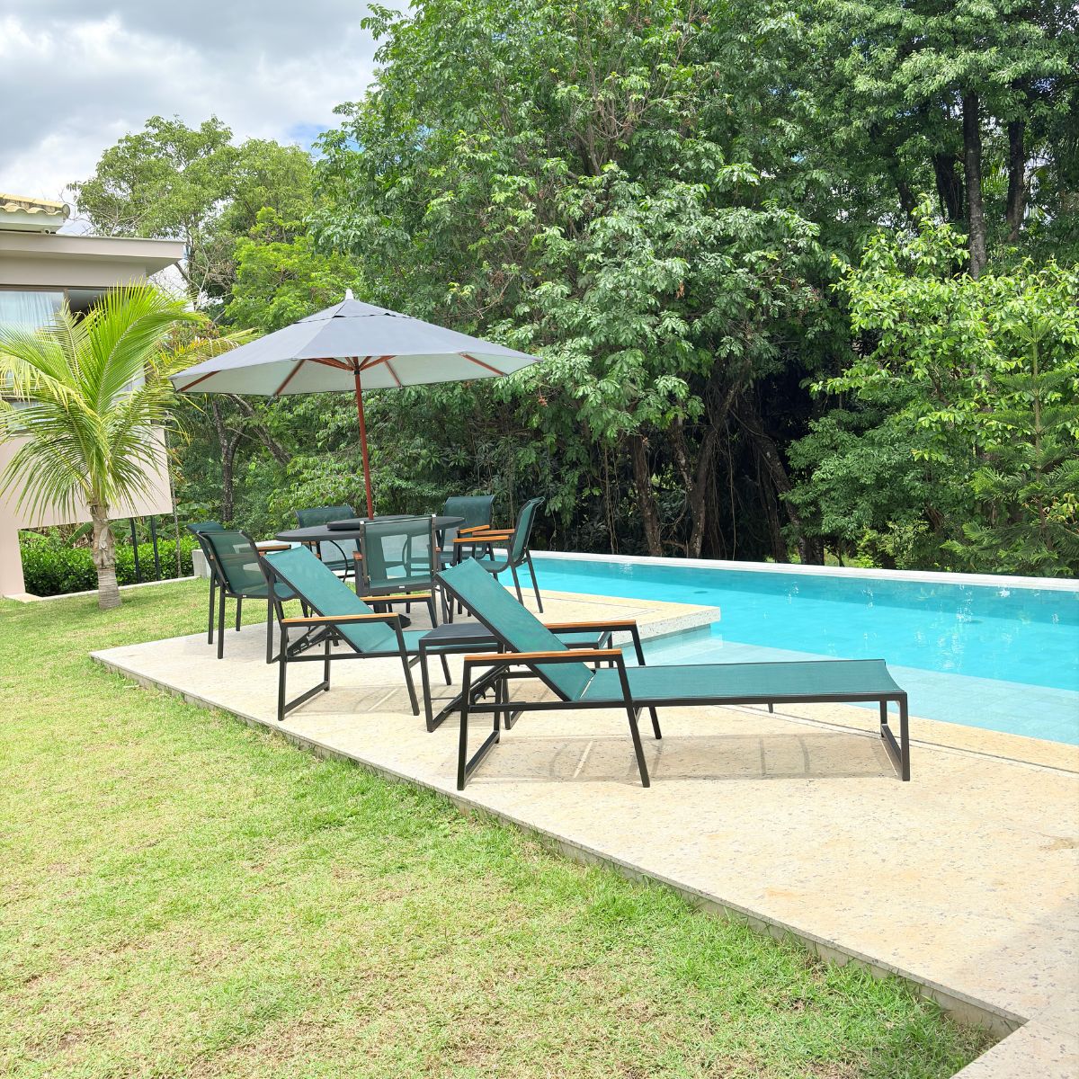 Kit Nossa Kasa Móveis Piscina Cadeira Mesa Espreguiçadeira - NossaKasa ...