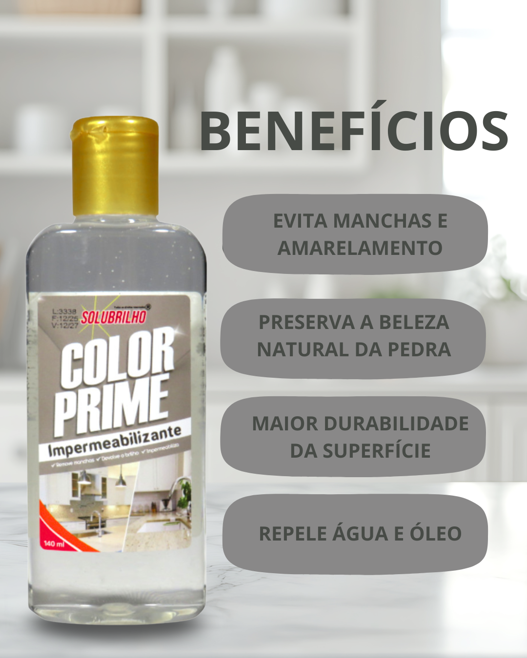 Revitalizador Mármore e Granito Color Prime 140ML - Solubrilho
