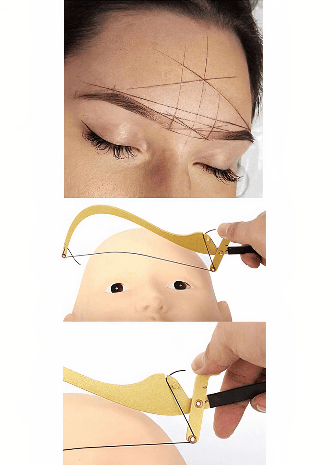 Régua Marcação Linha Pigmentada Design De Sobrancelhas Nano