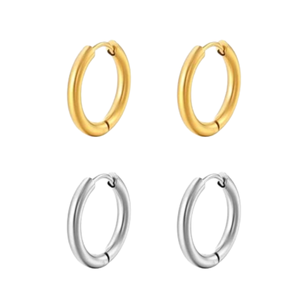 Brincos Argola Lisa (Titânio) - LR LUXURY PIERCINGS