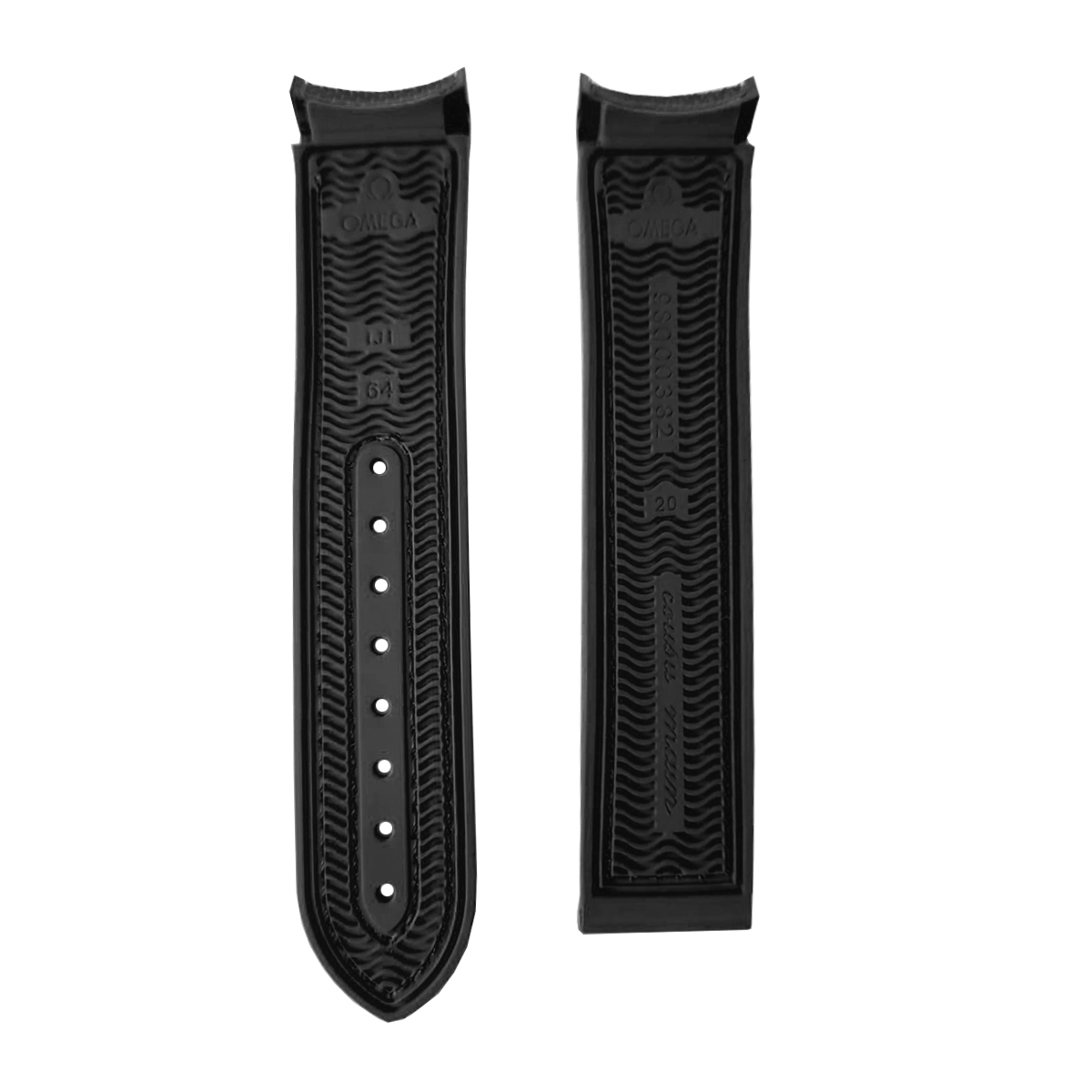 Pulseira para Omega Seamaster Planet Preto Borracha Nylon 22mm ...