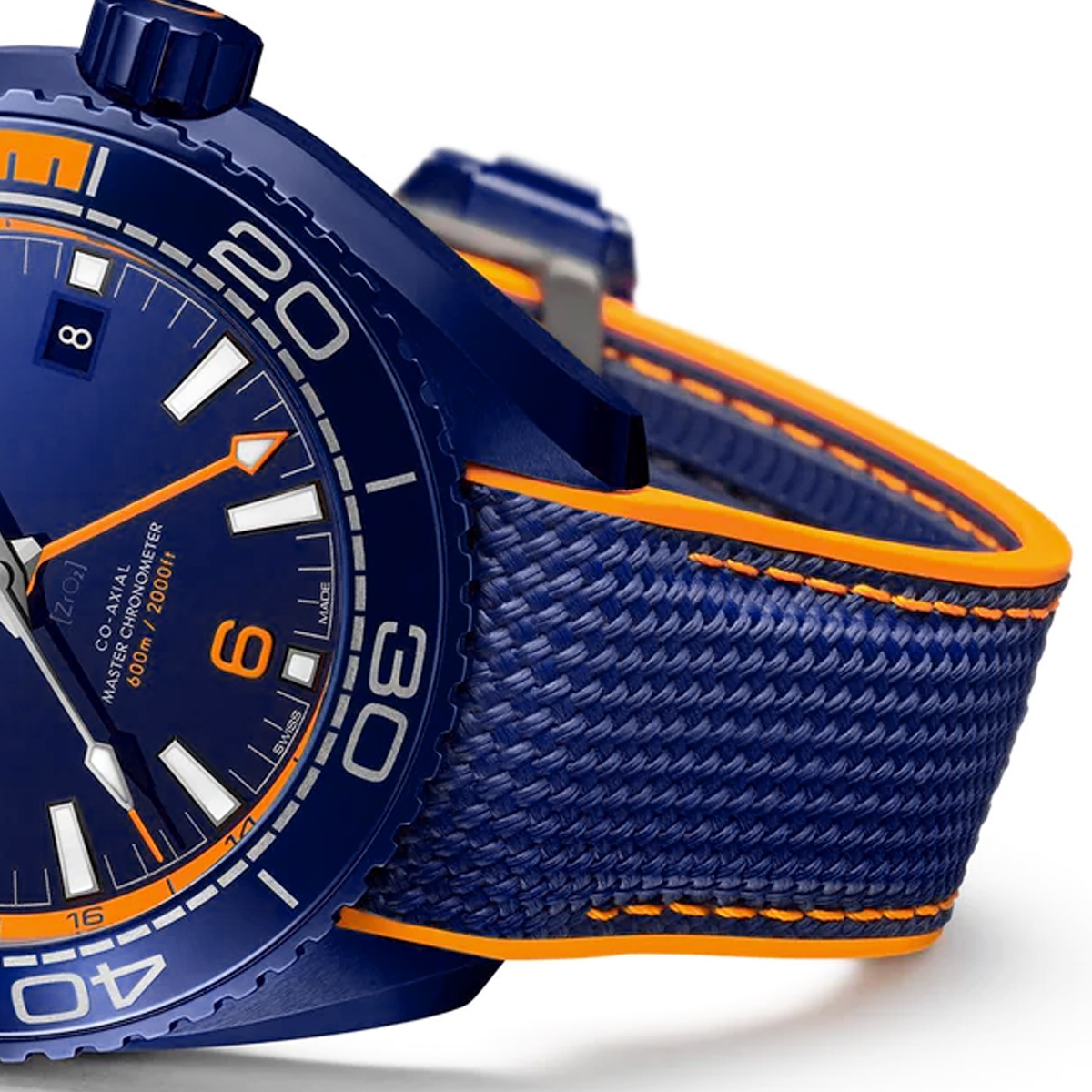 Pulseira para Omega Seamaster Planet Preto Borracha Nylon 22mm ...