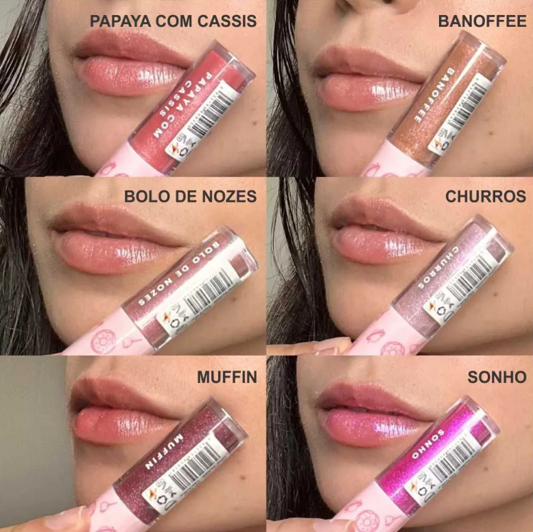 GLOSS LABIAL PAPAYA COM CASSIS MELU - RUBY ROSE - ZURI BEAUTY