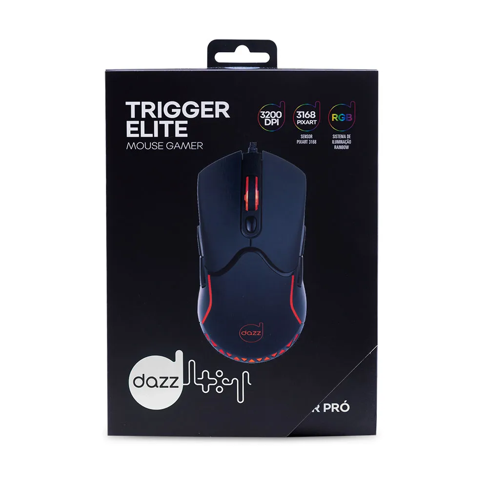 mouse usb dazz trigger elite 62000039 - Info7 Informática