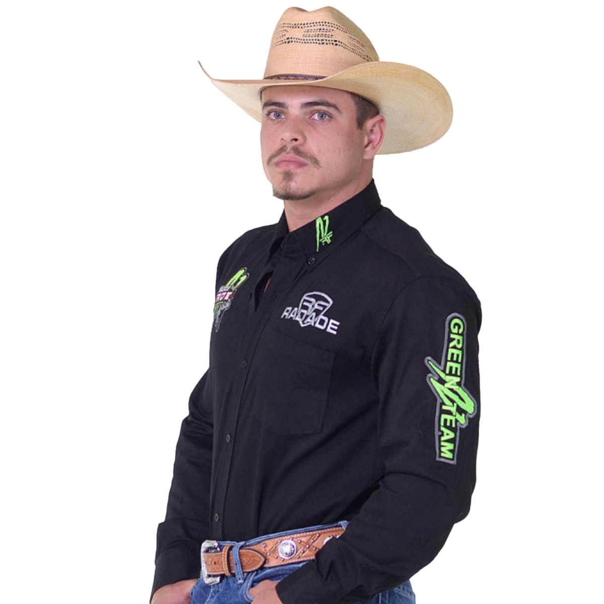 Camisa Rodeio Masculina Texana Manga Comprida Green Bull Radade - Paint ...