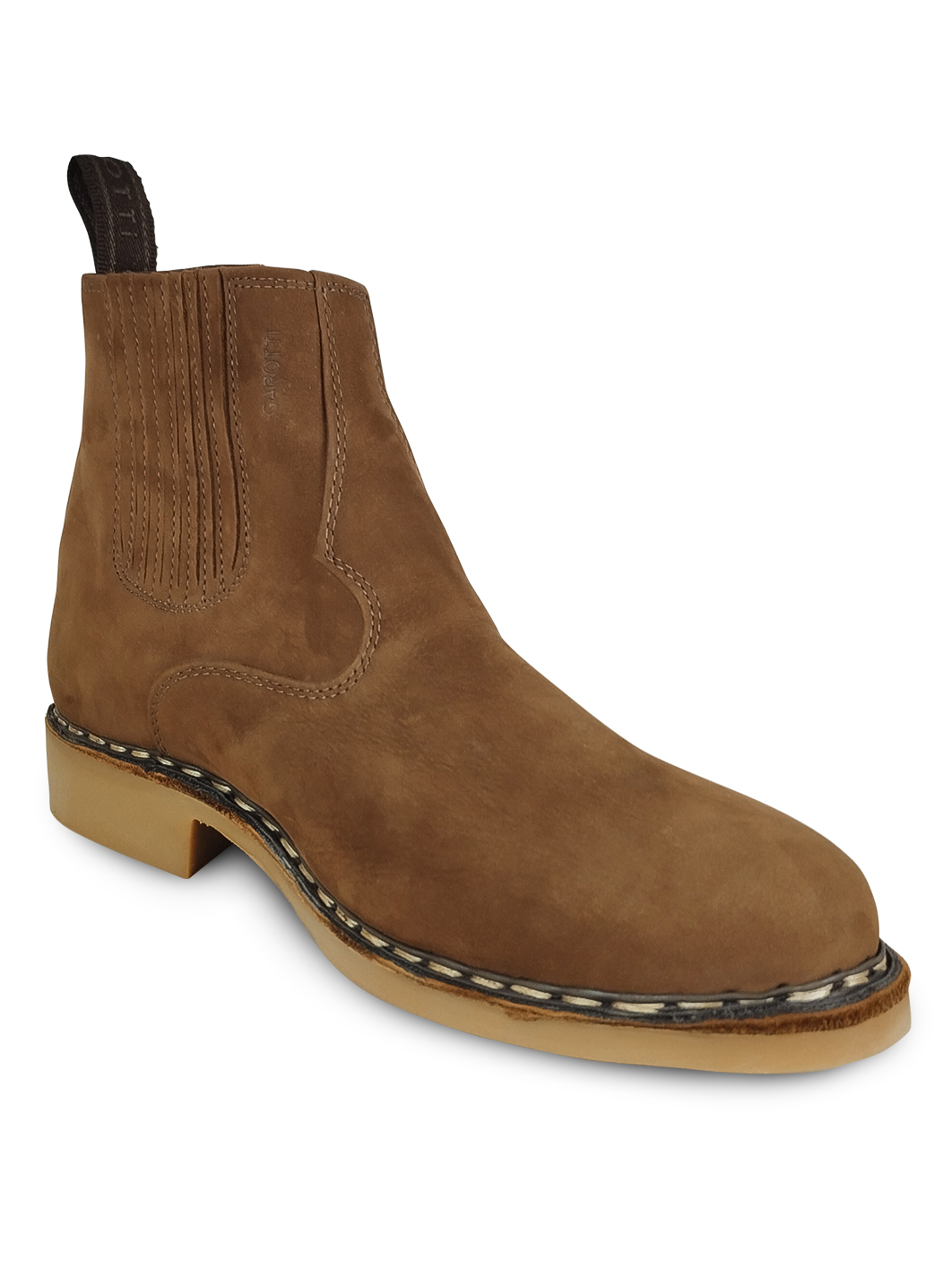 Botina Masculina Country Couro Vira Francesa Texana Garotti - Paint ...