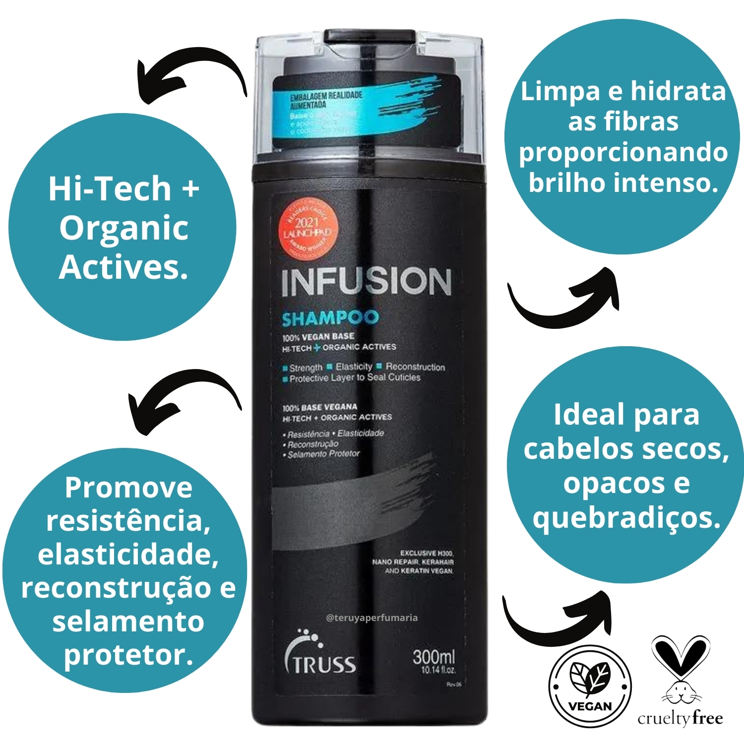 Shampoo Truss Infusion 300ml - Teruya - Cosméticos e Perfumaria