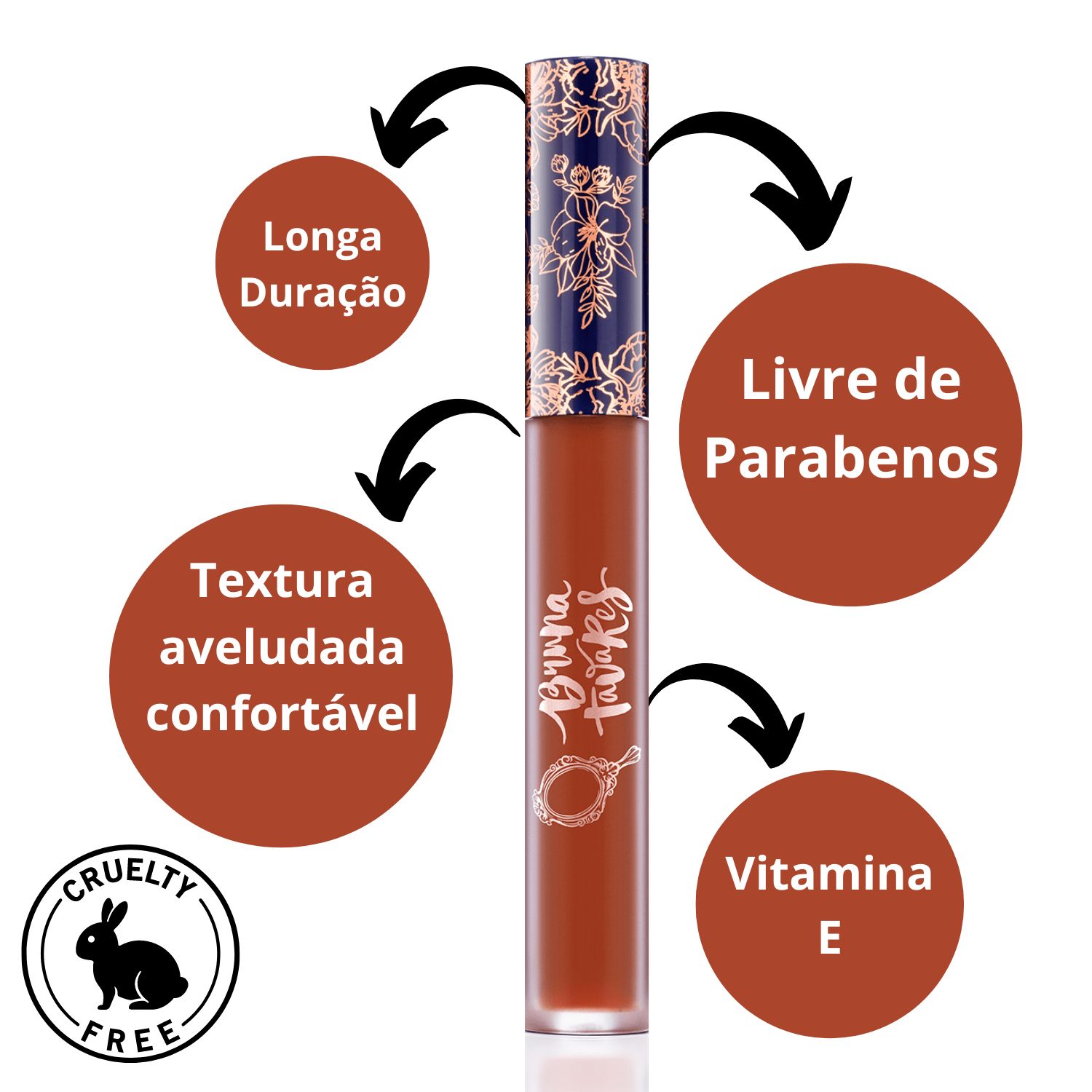 Batom Líquido Bruna Tavares Bt Rose 4ml - Teruya - Cosméticos e Perfumaria