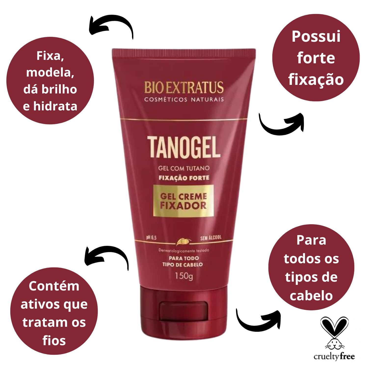 Gel Creme Fixador Bio Extratus Tanogel Fixação Forte 150g - Teruya ...