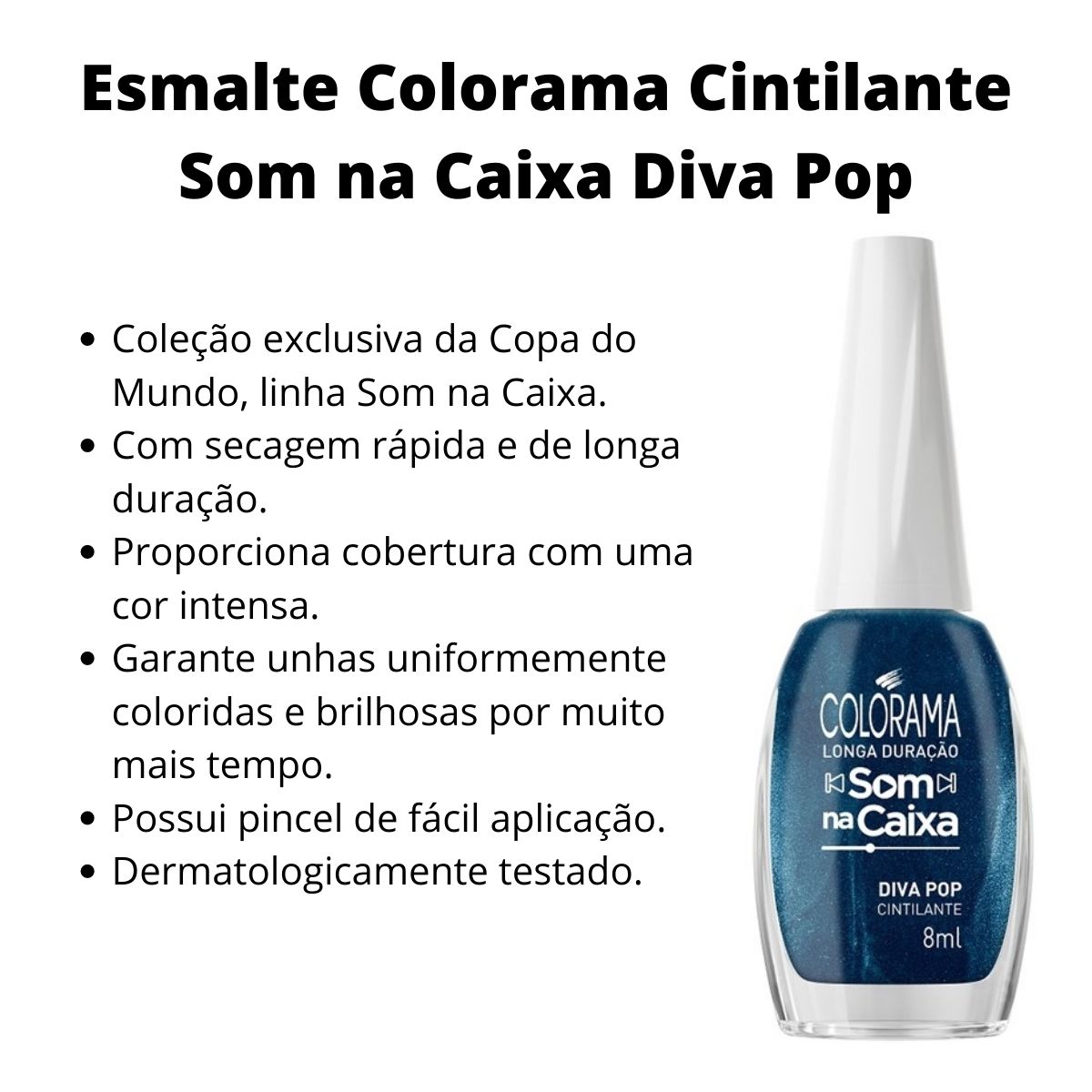 ESMALTE CINTILANTE COLORAMA SOM NA CAIXA DIVA POP 8ML - Teruya ...