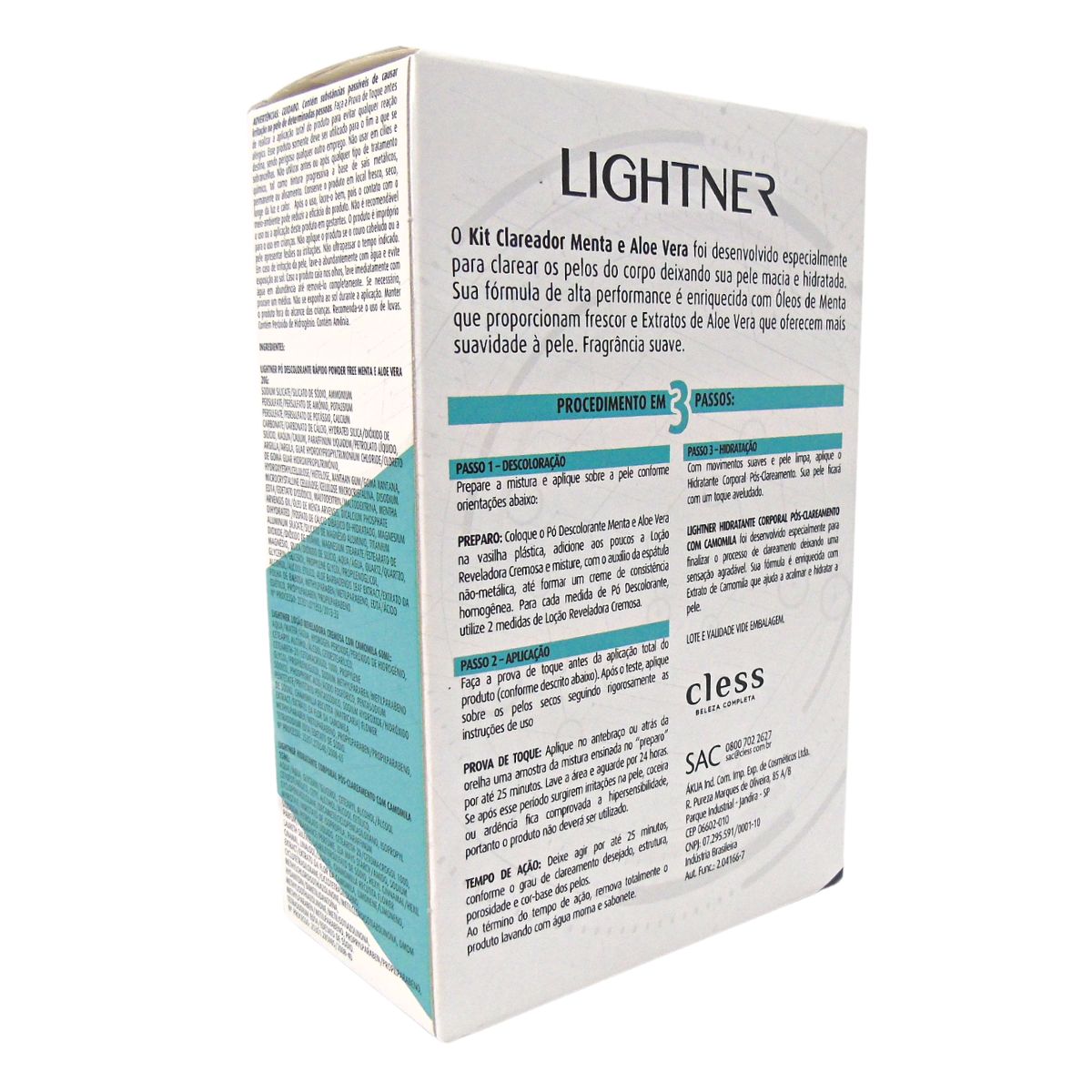 KIT CLAREADOR LIGHTNER CLESS MENTA E ALOE VERA - Teruya - Cosméticos e ...