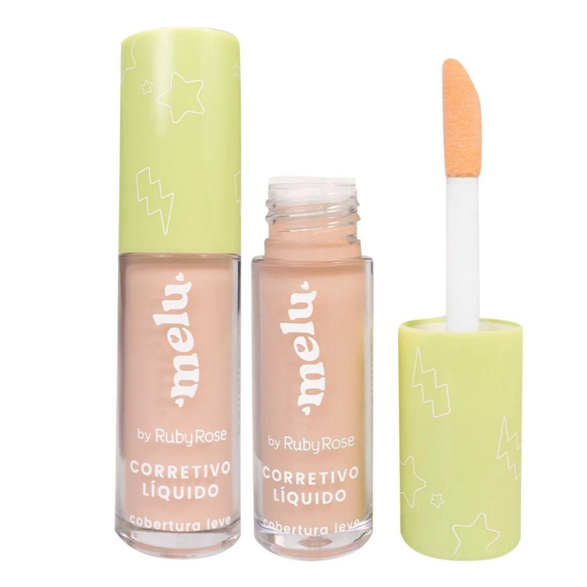 CORRETIVO LÍQUIDO MELU BY RUBY ROSE COBERTURA LEVE AMENDOIM 2 HB-8104 5ML - Teruya - Cosméticos ...
