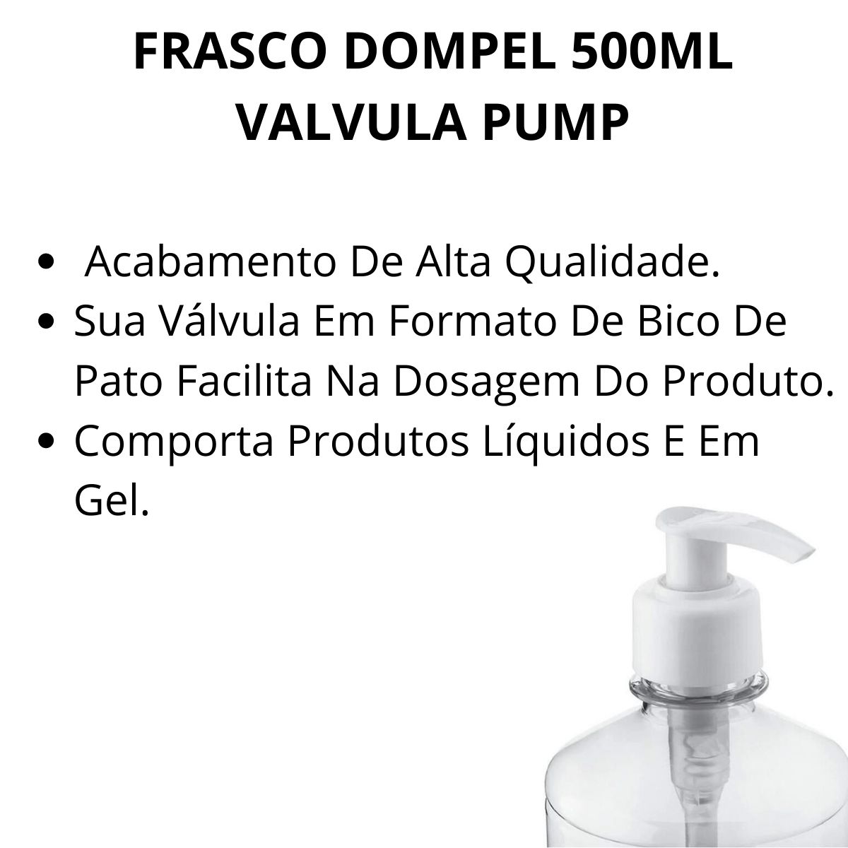 FRASCO DOMPEL 500ML 4523 VALVULA PUMP - Teruya - Cosméticos e Perfumaria