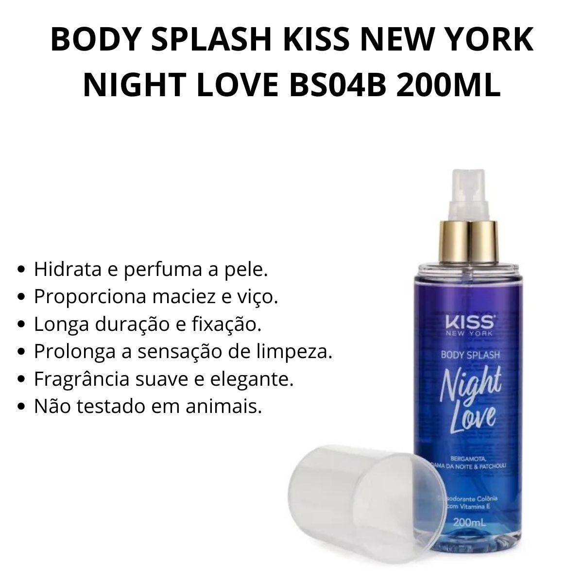 BODY SPLASH KISS NEW YORK NIGHT LOVE BS04B 200ML - Teruya - Cosméticos ...