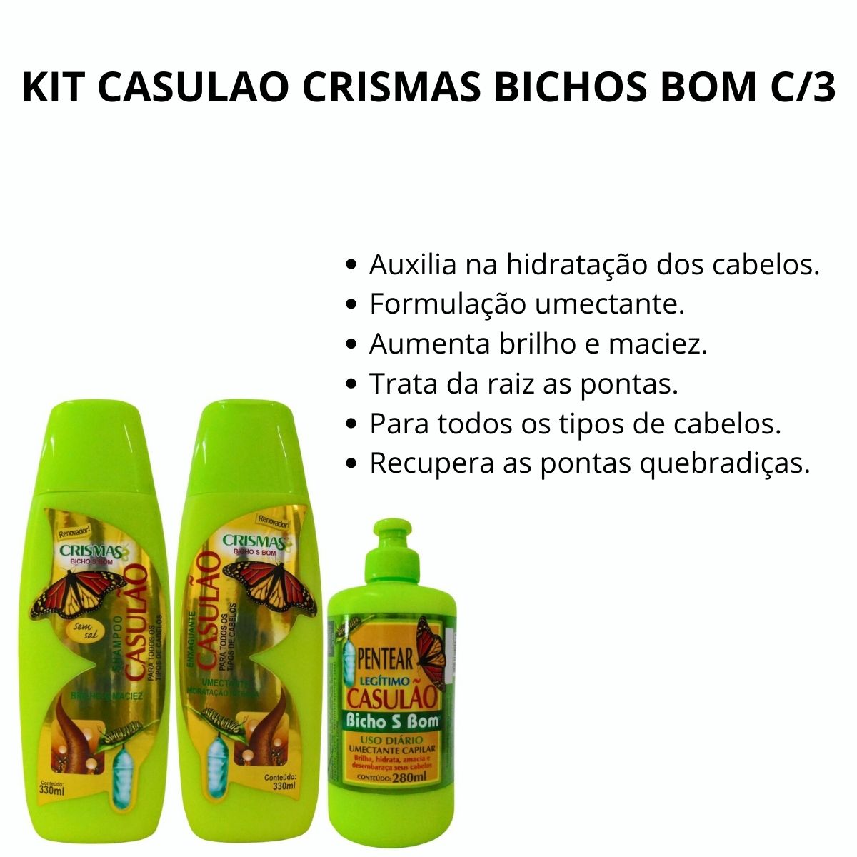 KIT CASULAO CRISMAS BICHOS BOM C/3 - Teruya - Cosméticos e Perfumaria