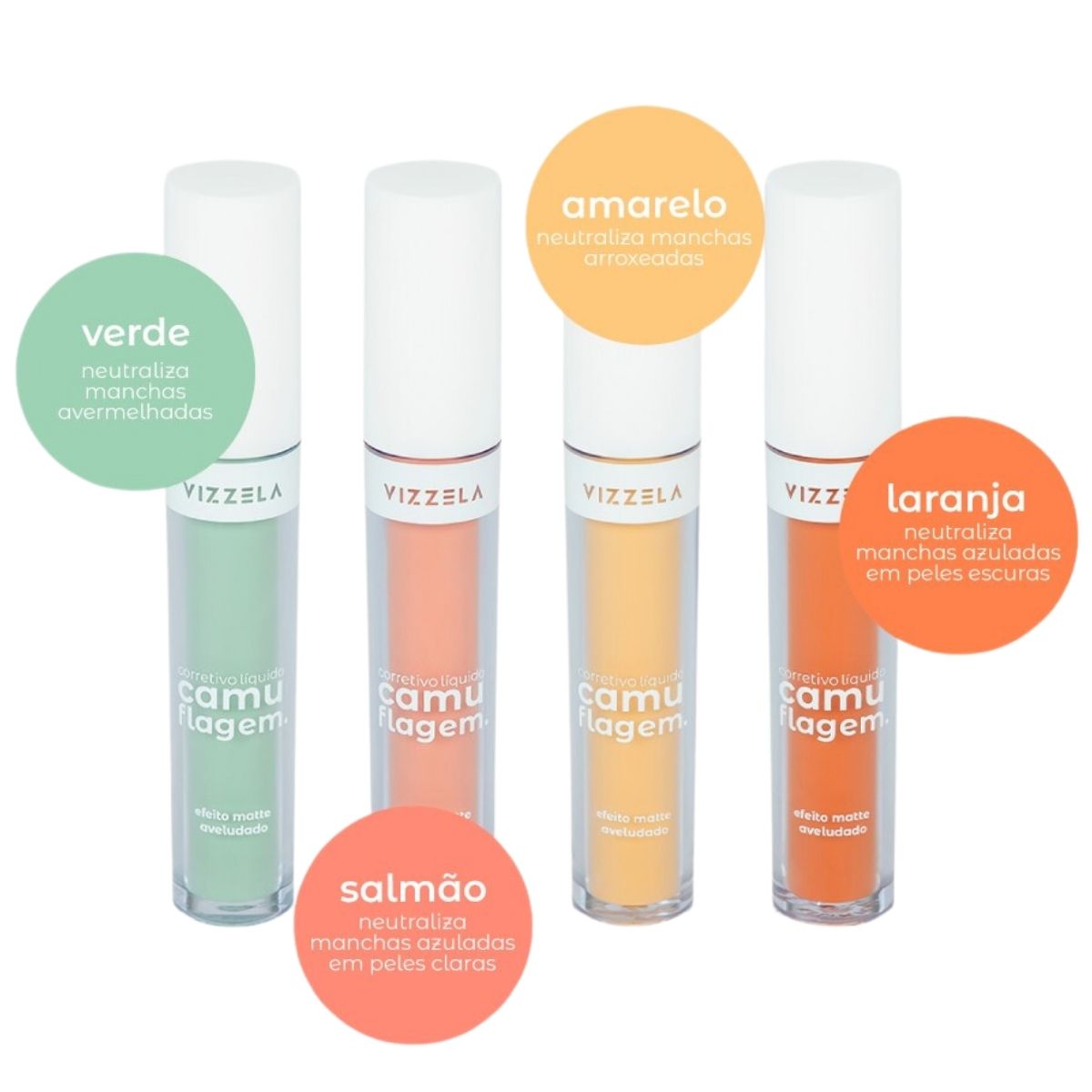 CORRETIVO LÍQUIDO VIZZELA CAMUFLAGEM LARANJA 5G - Teruya - Cosméticos e ...
