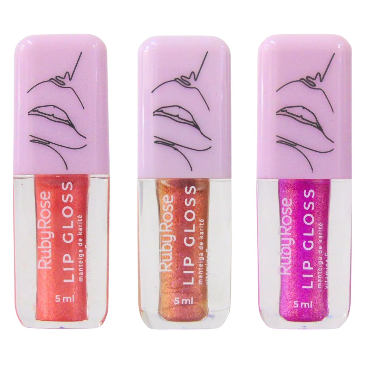 KIT LIP GLOSS RUBY ROSE 5ML C/6 - Teruya - Cosméticos e Perfumaria