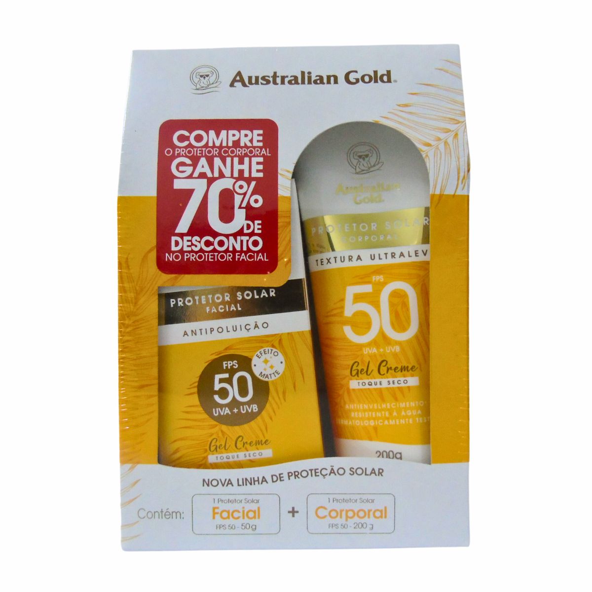 KIT AUSTRALIAN GOLD PROTETOR SOLAR FACIAL + CORPORAL FPS50 - Teruya ...