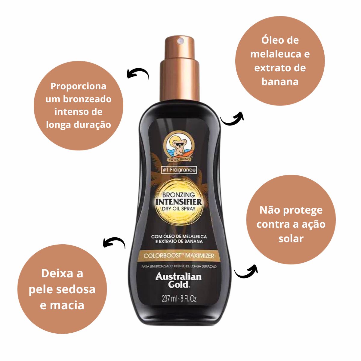 ÓLEO BRONZEADOR CORPORAL AUSTRALIAN GOLD BRONZING INTENSIFIER DRY OIL ...