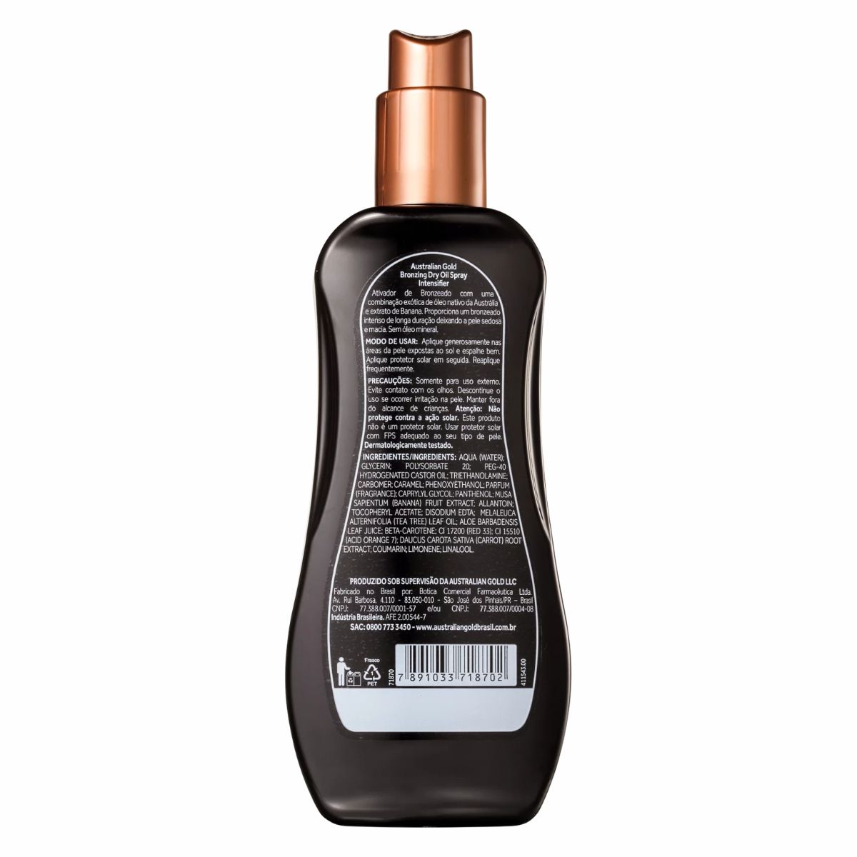 ÓLEO BRONZEADOR CORPORAL AUSTRALIAN GOLD BRONZING INTENSIFIER DRY OIL ...