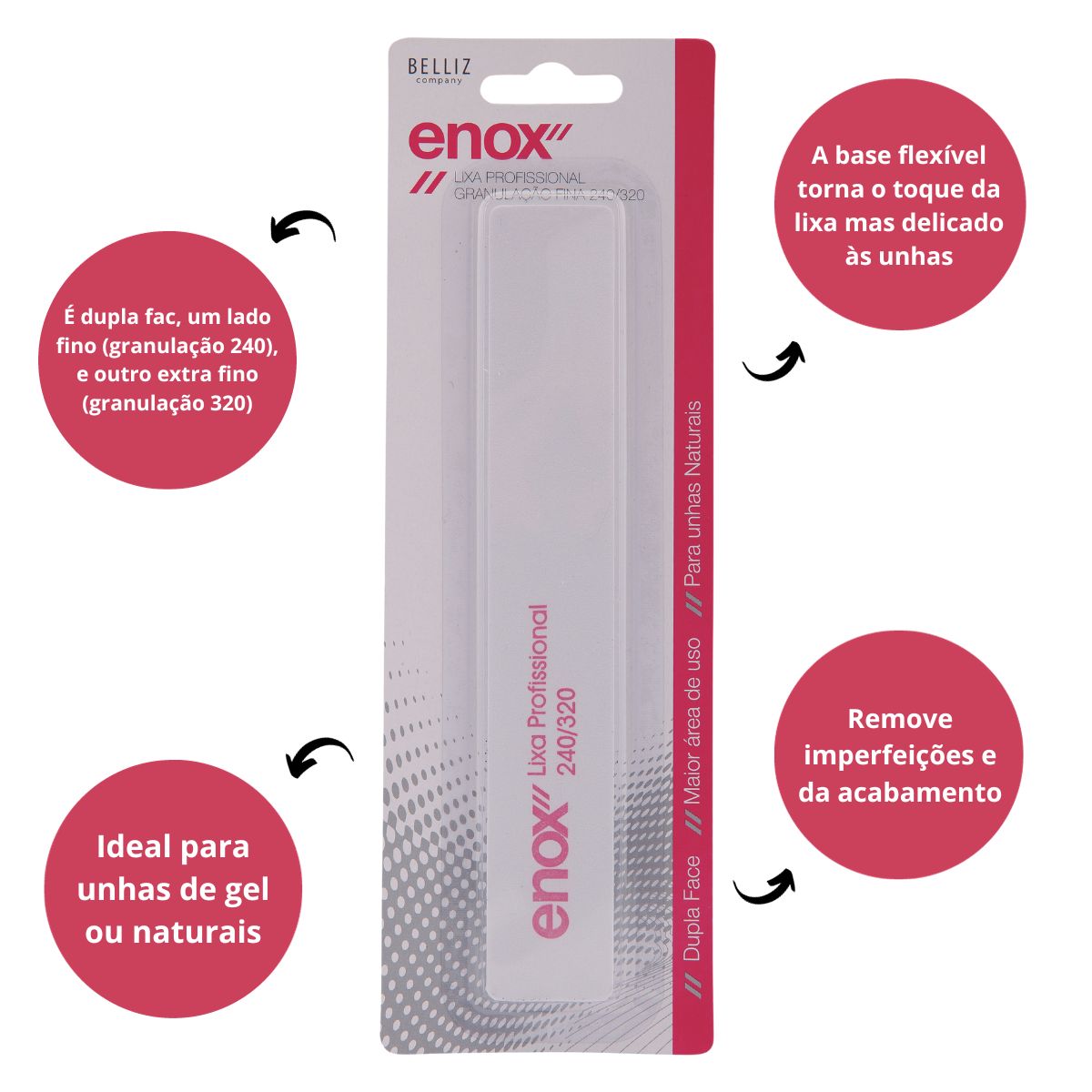 LIXA PROFISSIONAL ENOX GRANULAÇÃO FINA 240/320 RETANGULAR CÓD.1739 ...