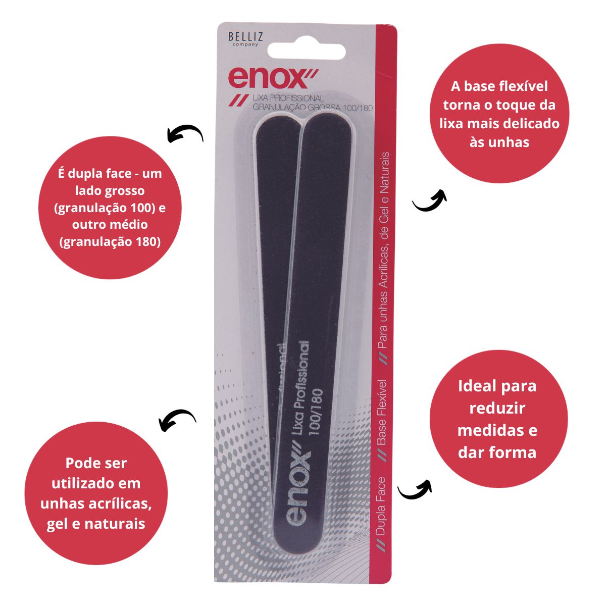 LIXA PROFISSIONAL ENOX GRANULAÇÃO GROSSA 100/180 CLÁSSICA C/2 CÓD.637 ...