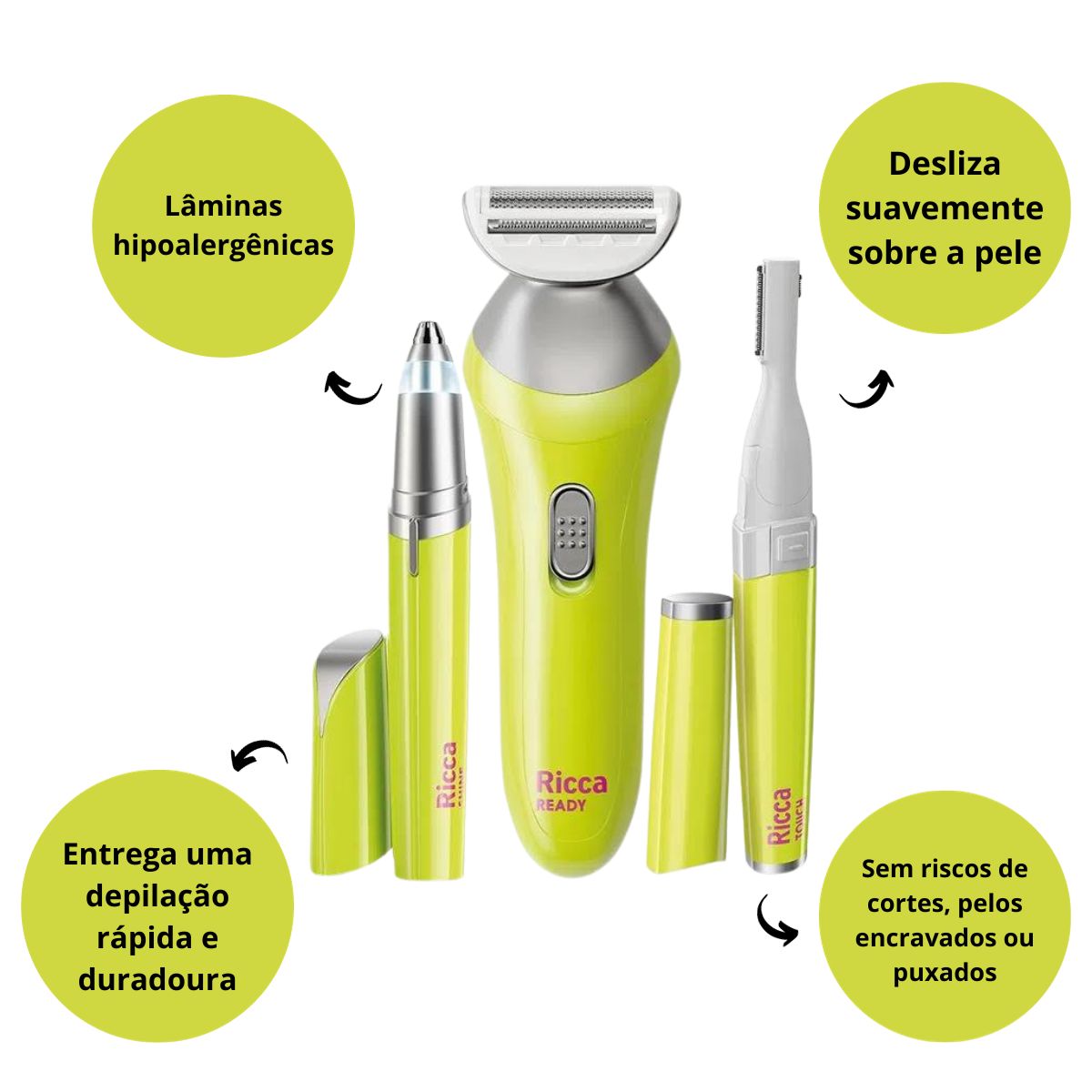 KIT APARADOR FACIAL E CORPORAL RICCA C/3 - Teruya - Cosméticos e Perfumaria