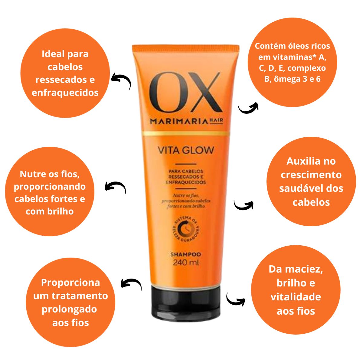 SHAMPOO MARI MARIA HAIR OX VITA GLOW 240ML - Teruya - Cosméticos e ...