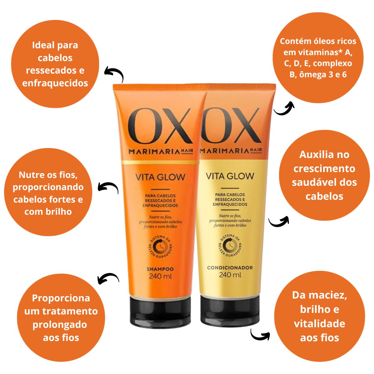 SHAMPOO + CONDICIONADOR MARI MARIA HAIR OX VITA GLOW 240ML - Teruya ...