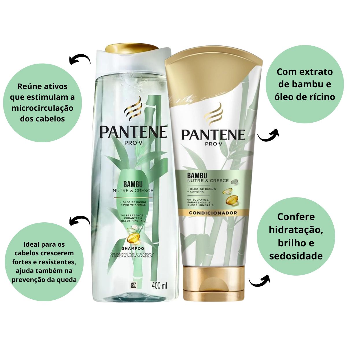 Shampoo + Condicionador Pantene Pro-V Bambu 250ml - Teruya - Cosméticos ...